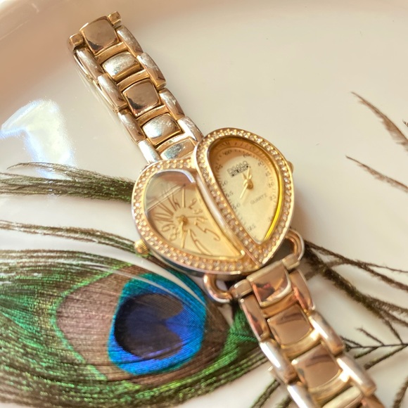 figaro milano | Jewelry | Rare Figaro Milano Split Heart Stainless Qrz ...